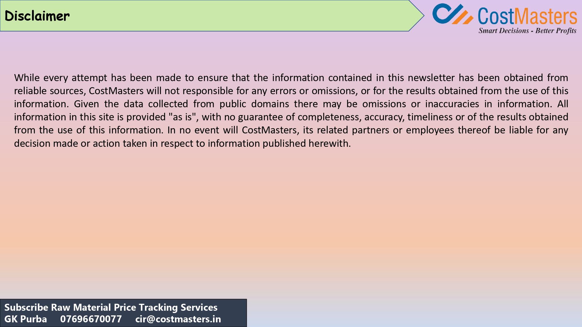 Ethanol as a Fuel — CostMasters